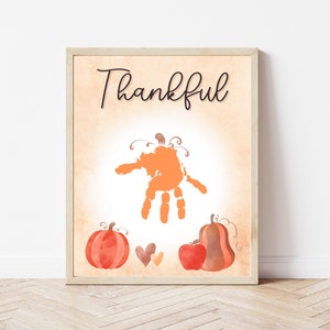 Thanksgiving Handprint Craft, Fall Handprint Craft for Babies Toddlers ...