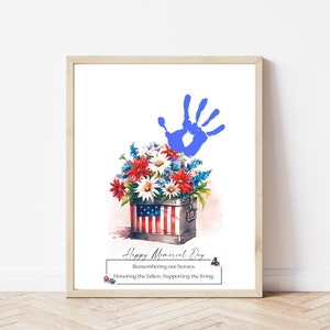 Memorial Day Handprint Art Craft for Kids, Preschool Activity for ...