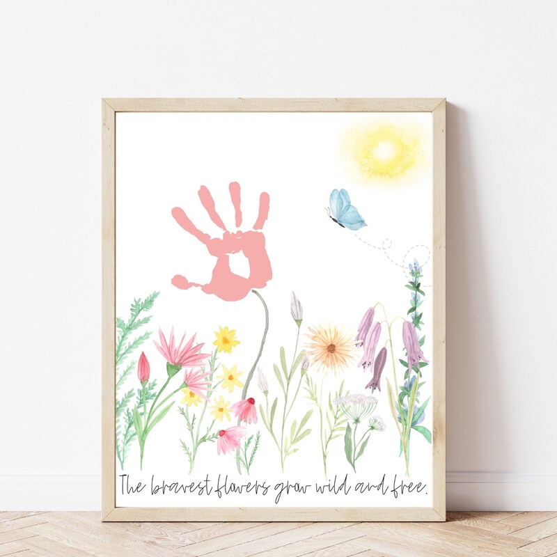 Handprint Flower Art - Etsy