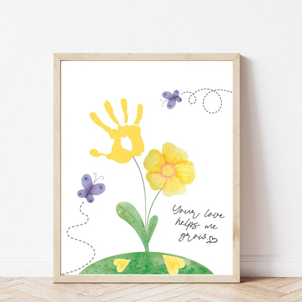 Handprint Flower Art - Etsy