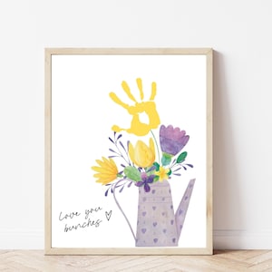 Love You Bunches Flower Handprint Art Craft- DIY Gift From Baby ...