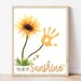 Flower Handprint Art Sunflower Handprint Craft for Kids DIY Wall Art ...