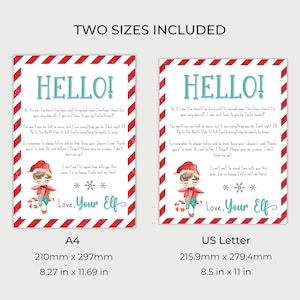 Elf Arrival Letter, First Time Elf Arrival Letter, Christmas Elf ...
