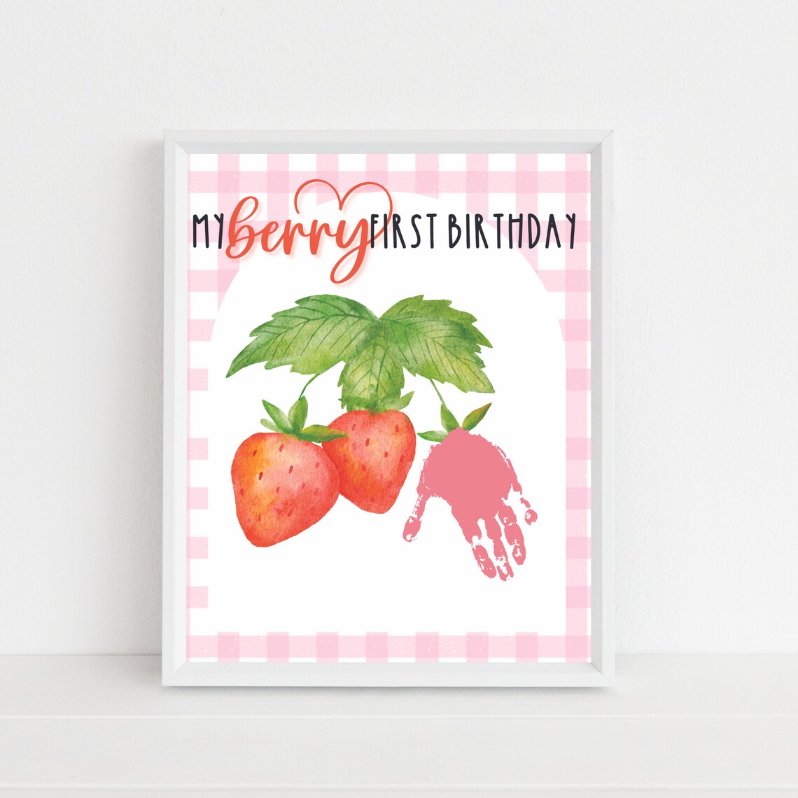 Berry First Birthday, Handprint Art, Baby Footprint Handprint, First ...