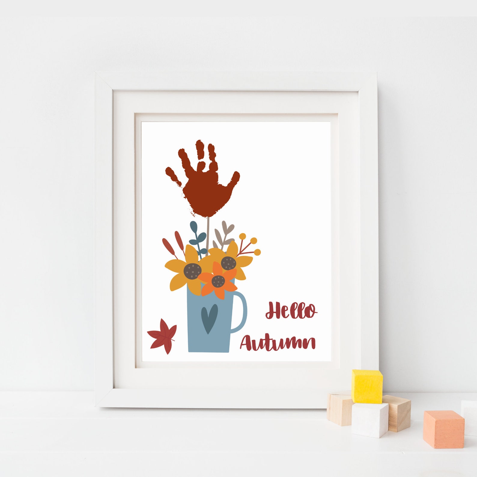Hello Autumn Fall Handprint Craft, Sunflower Handprint Art for Babies ...