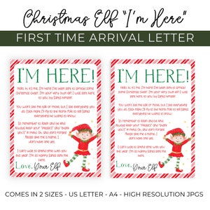 Elf Arrival Letter, First Time Elf Arrival Letter, Christmas Elf ...