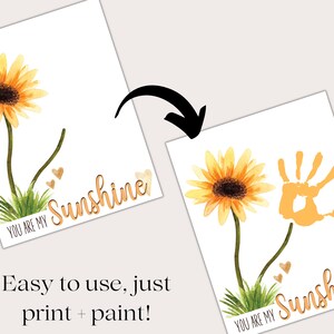 Flower Handprint Art Sunflower Handprint Craft for Kids DIY Wall Art ...