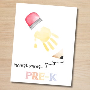 Pre-k Handprint Craft, First Day of Pre-k, Back to School Craft, Pre-k ...