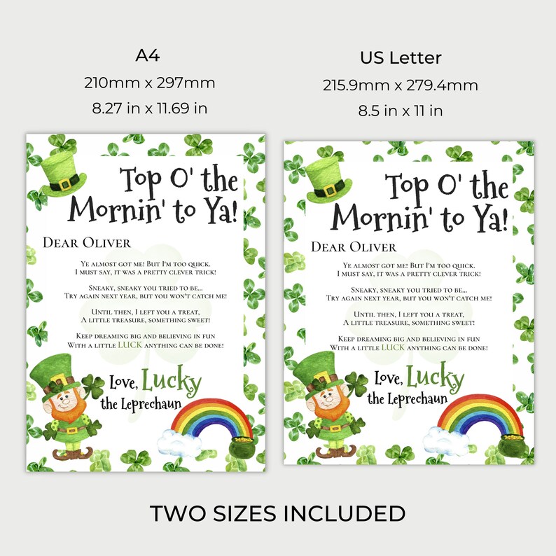 Leprechaun Letter, Editable Letter From Leprechaun, Leprechaun Trap, St Patricks Day Kids ...