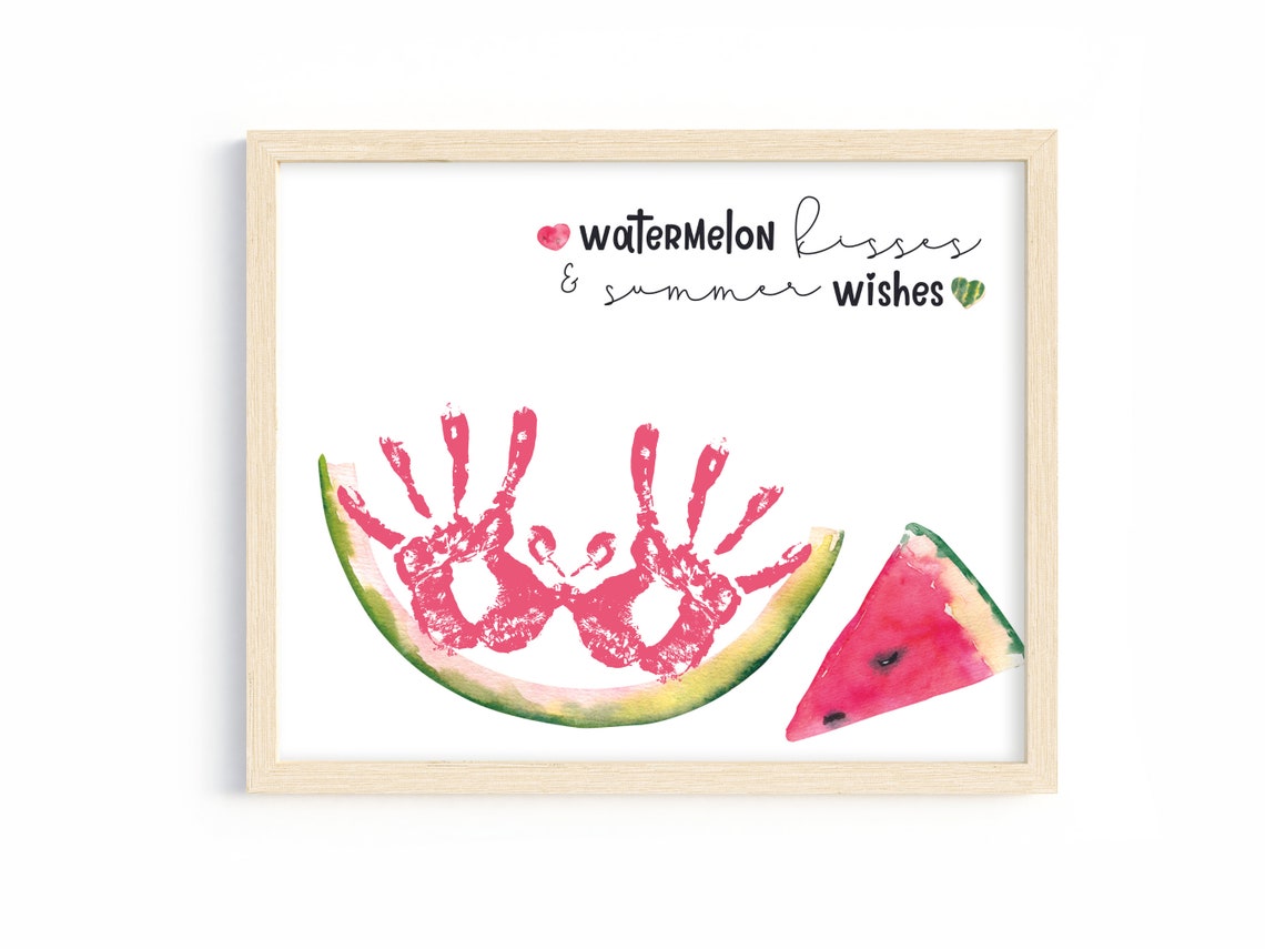 Summer Handprint Craft: Summer Watermelon Handprint Art - Etsy