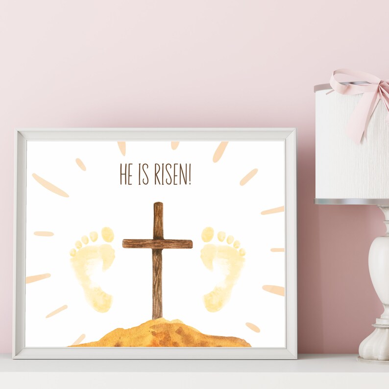 He is Risen Easter Handprint Art, Easter Handprint, Religious Handprint ...