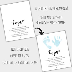 Pops Handprint Poem, Father's Day Handprint Art, Valentines Handprint ...