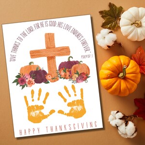 Preschool Bible Craft, Thanksgiving Handprint, Christian Homeschool ...