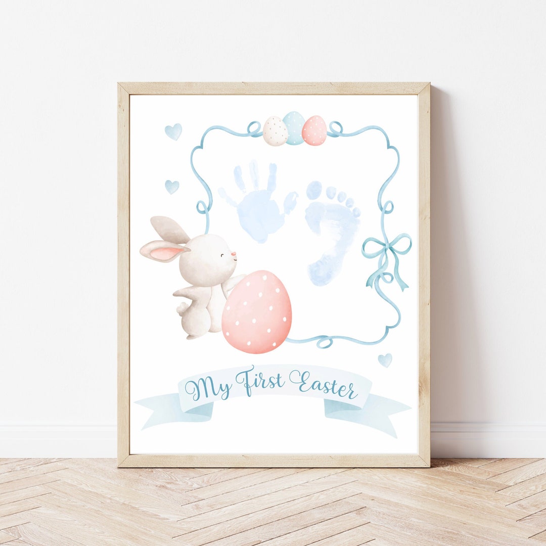Easter Handprint Art, Easter Footprint Art, My First Easter Footprint ...