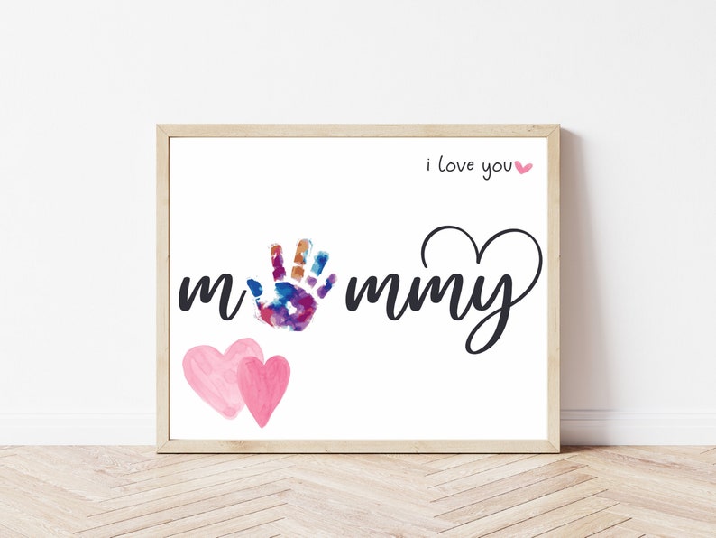 Handprint Art Craft for Kids DIY Gift for Mom Mother's Day - Etsy