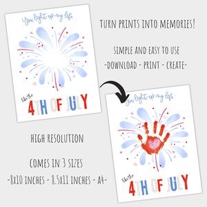 4th of July Handprint Craft, 4th of July Activity for Toddlers Kids ...