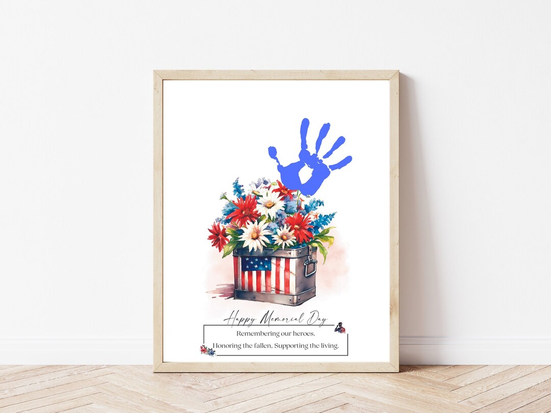 Memorial Day Handprint Art Craft for Kids, Preschool Activity for ...