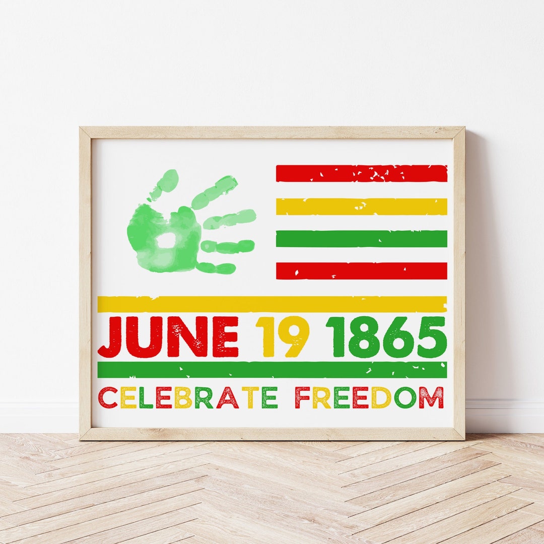 Juneteenth Handprint Art Craft for Kids, Preschool Activity for ...