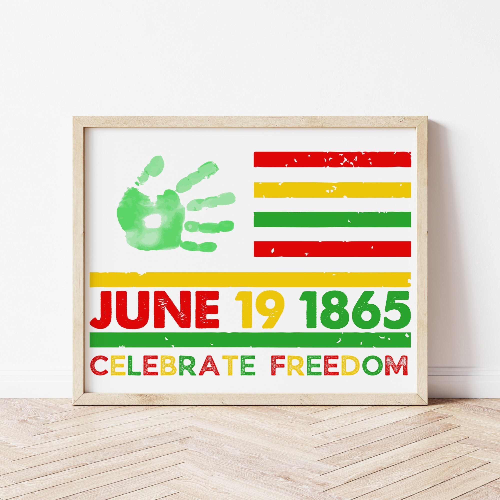 Juneteenth Handprint Art Craft for Kids, Preschool Activity for ...