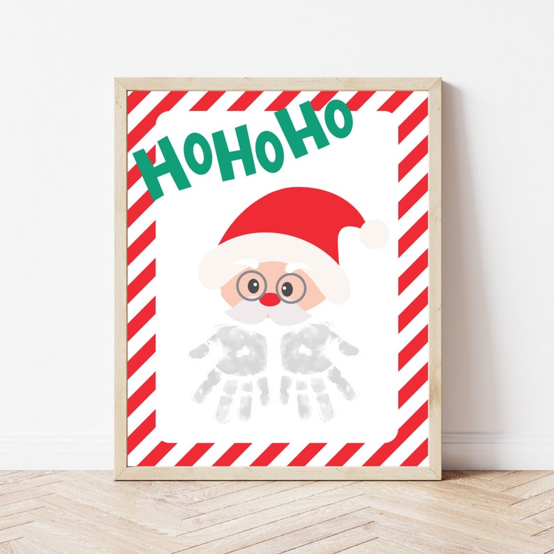 Santa Handprint, Handprint Art, Christmas Handprint Footprint Craft for ...