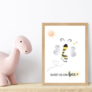Sweet as Can Bee Footprint Craft, Handprint Footprint Art for Babies ...