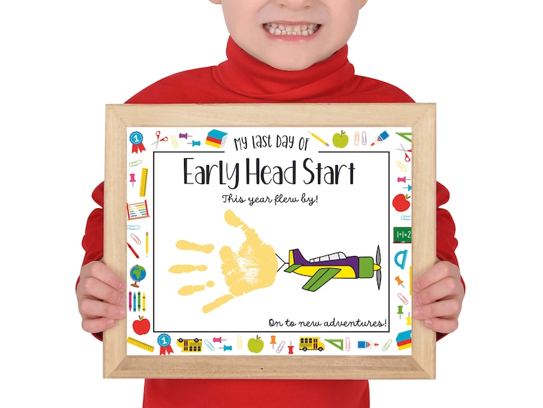 First Day of Early Head Start Handprint Art, Last Day of School ...