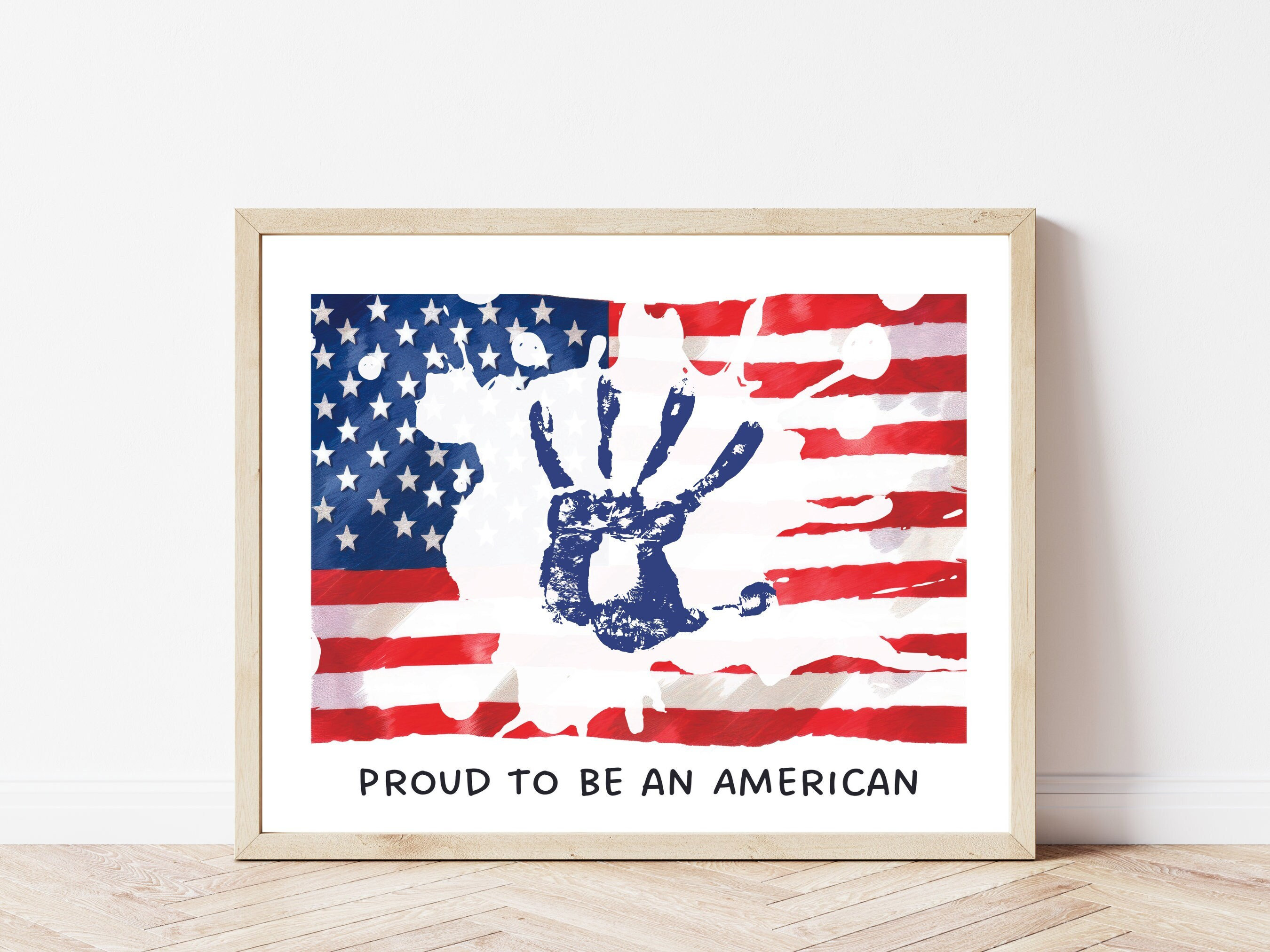 American Flag Handprint Art 4th of July Handprint Art Craft - Etsy