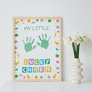 St Patricks Day Footprint Handprint Art, Footprint Craft, Handprint ...