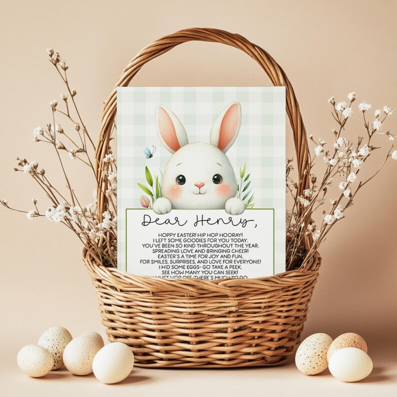 Printable Easter Bunny Letter, Editable Letter From the Easter Bunny ...