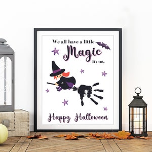 Halloween Handprint Art, Fall Handprint Craft for Kids, Printable ...