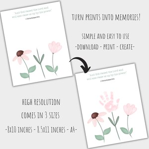 Religious Easter Handprint Art, Flower Handprint, Spring Handprint ...