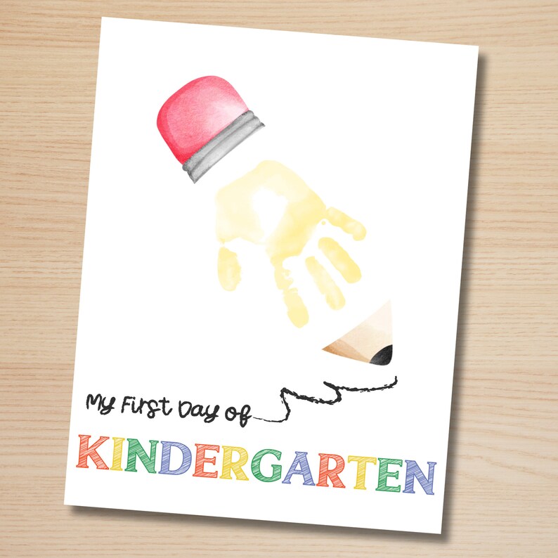 Kindergarten Handprint Craft, First Day of Kindergarten, Back to School ...
