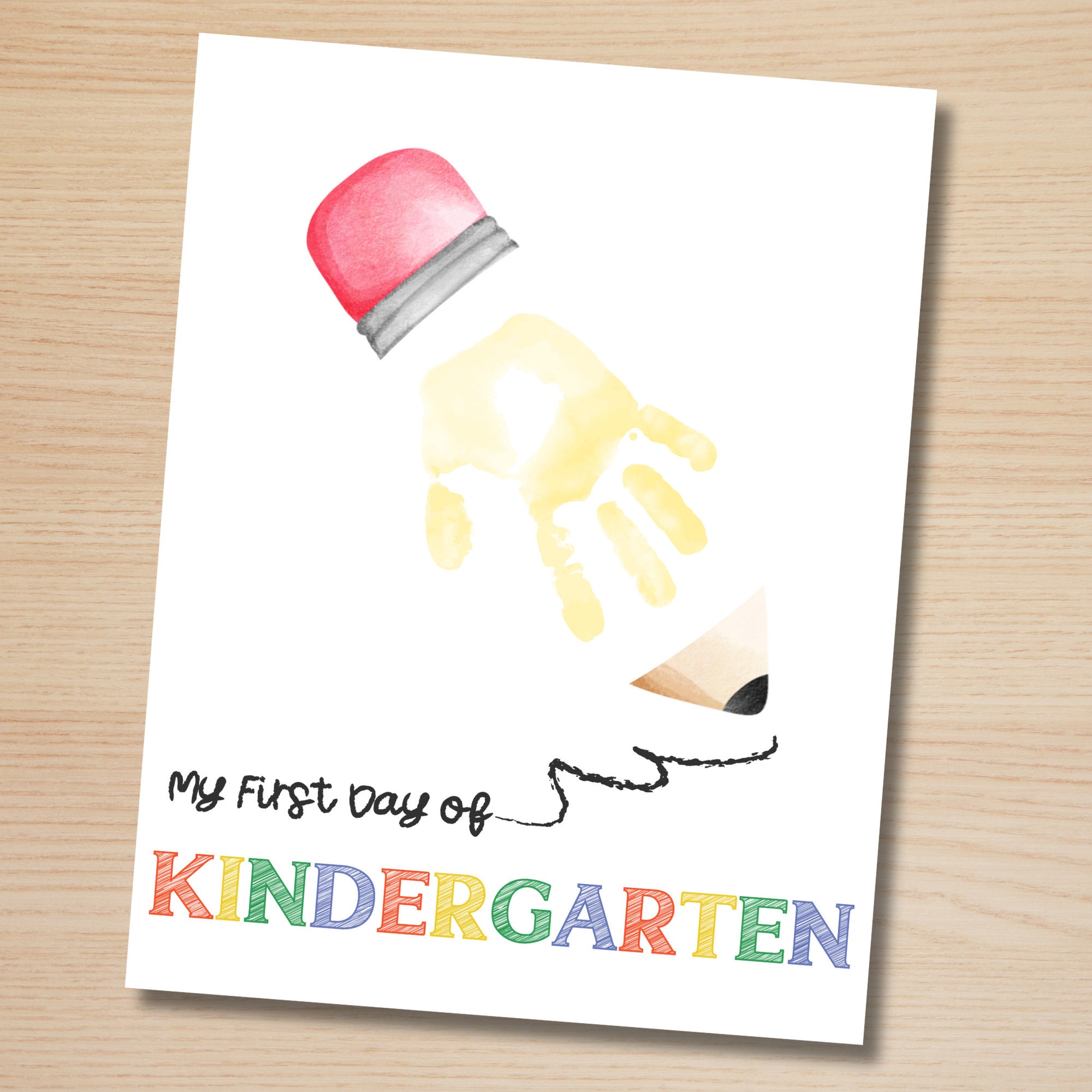 Kindergarten Handprint Craft, First Day of Kindergarten, Back to School ...
