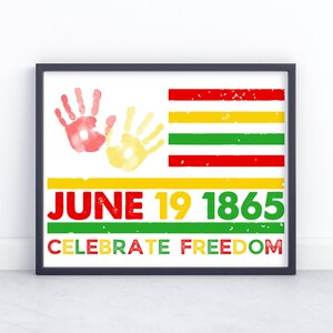 Juneteenth Handprint Art Craft for Kids, Preschool Activity for ...