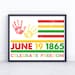 Juneteenth Handprint Art Craft for Kids, Preschool Activity for ...