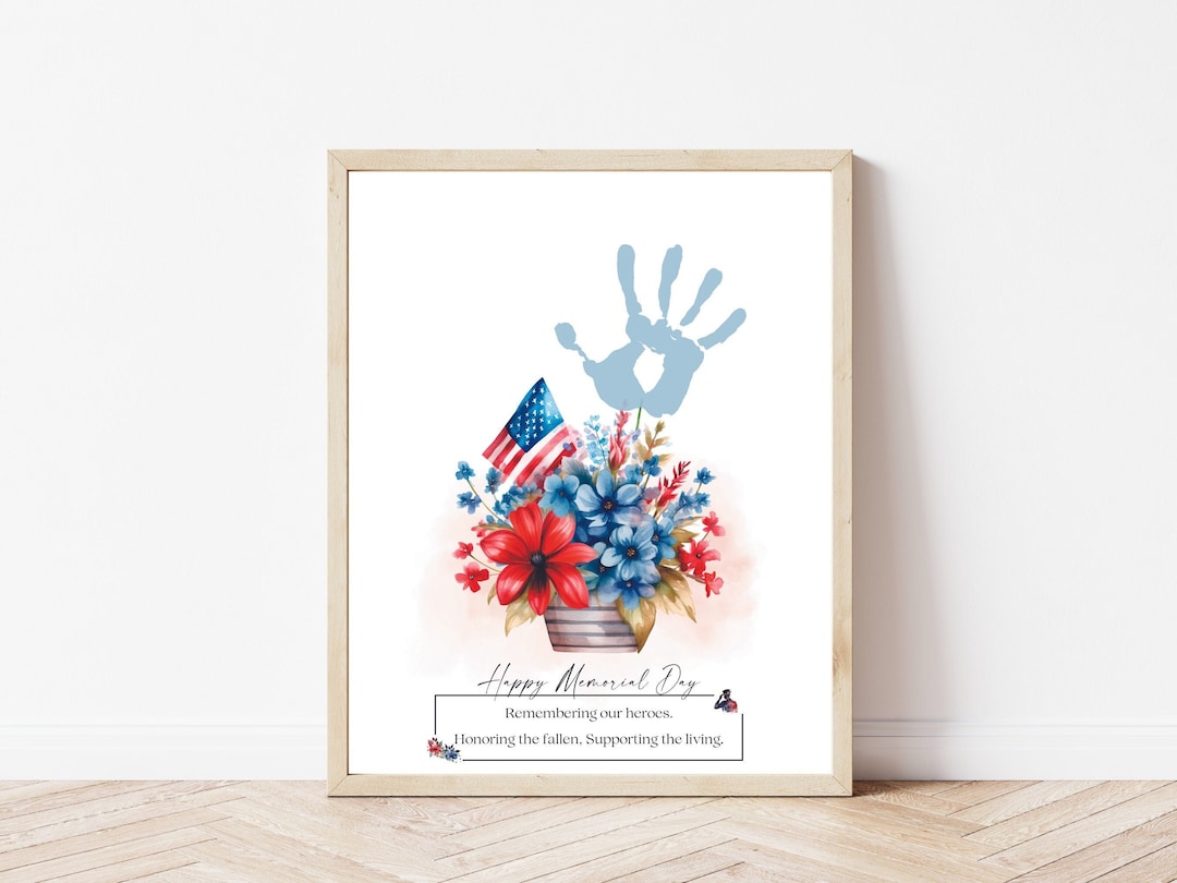 Memorial Day Handprint Art Craft for Kids, Preschool Activity for ...
