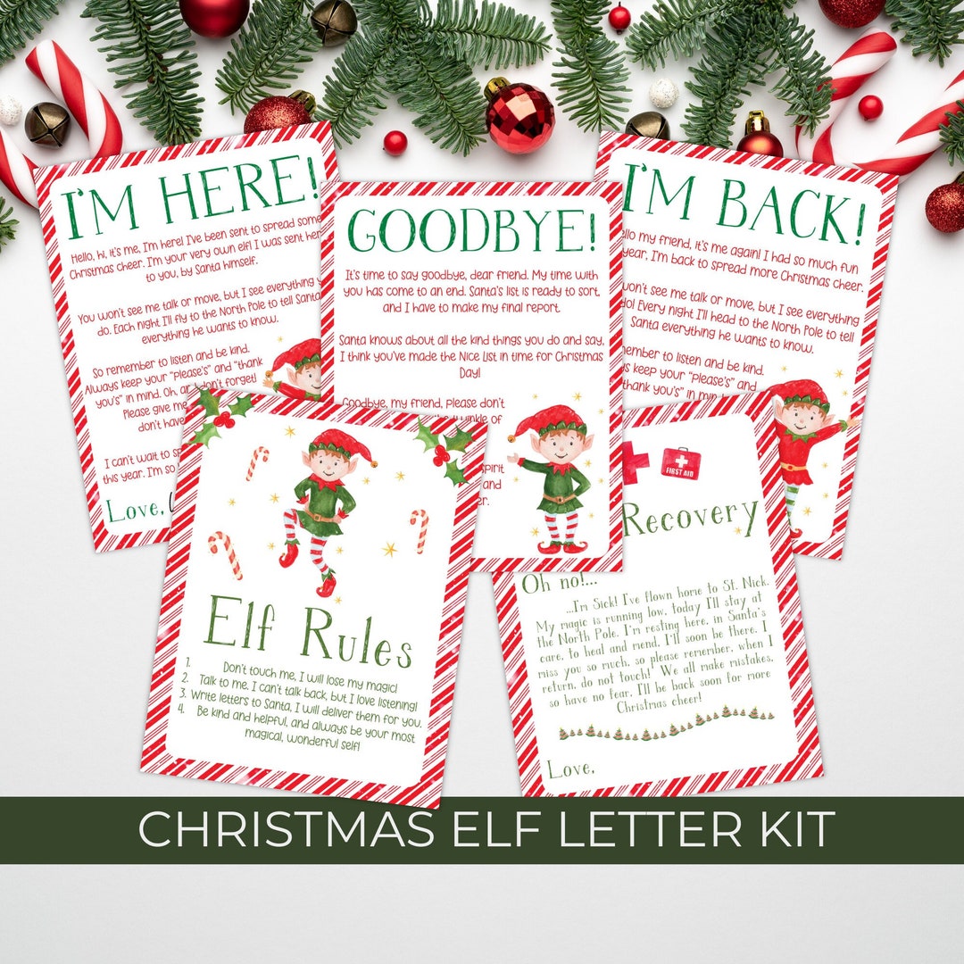 Elf Letters, Elf Kit, Christmas Letters Bundle, Elf Arrival Letter, Elf ...