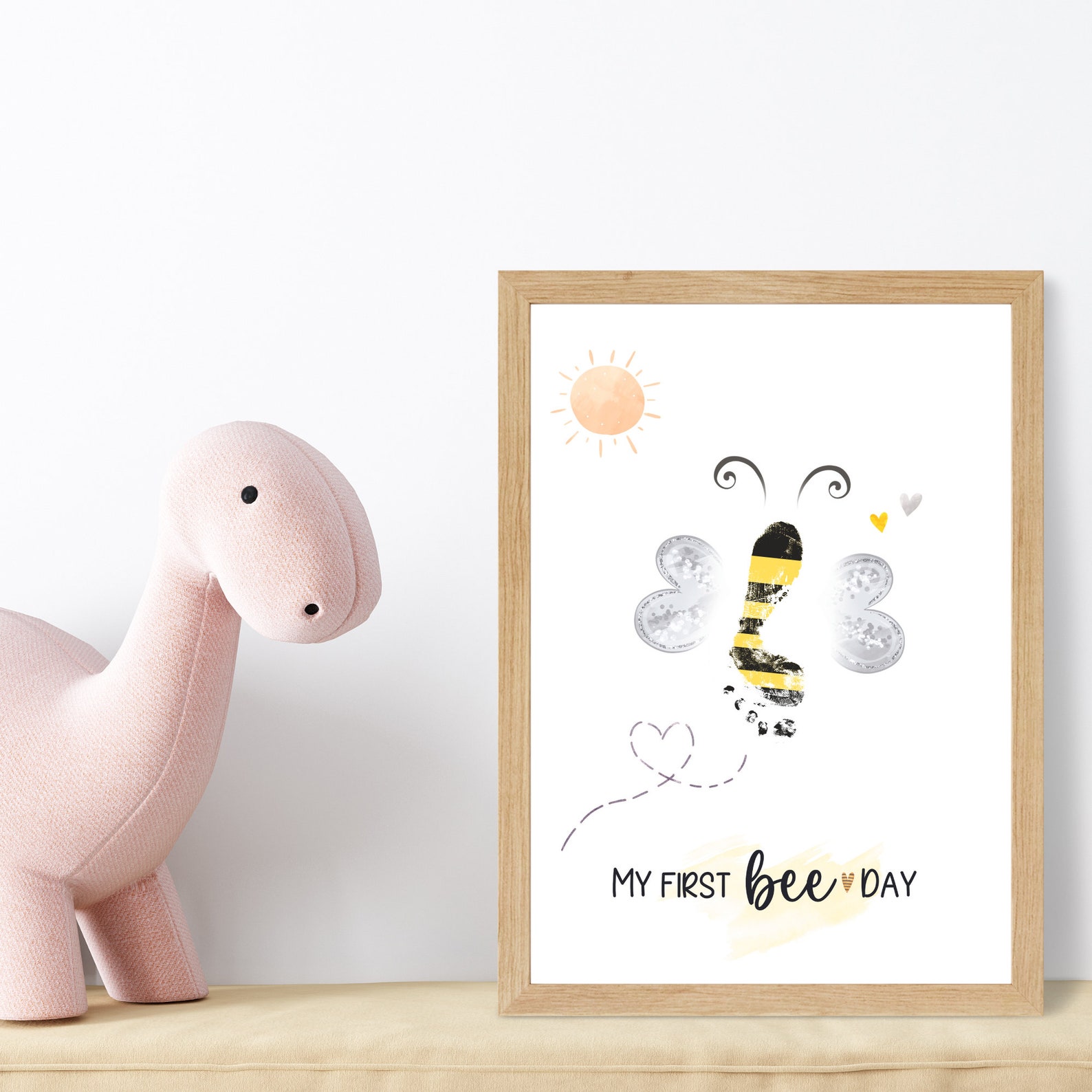 First Bee Day, Baby Footprint, Toddler Footprint, First Birthday ...