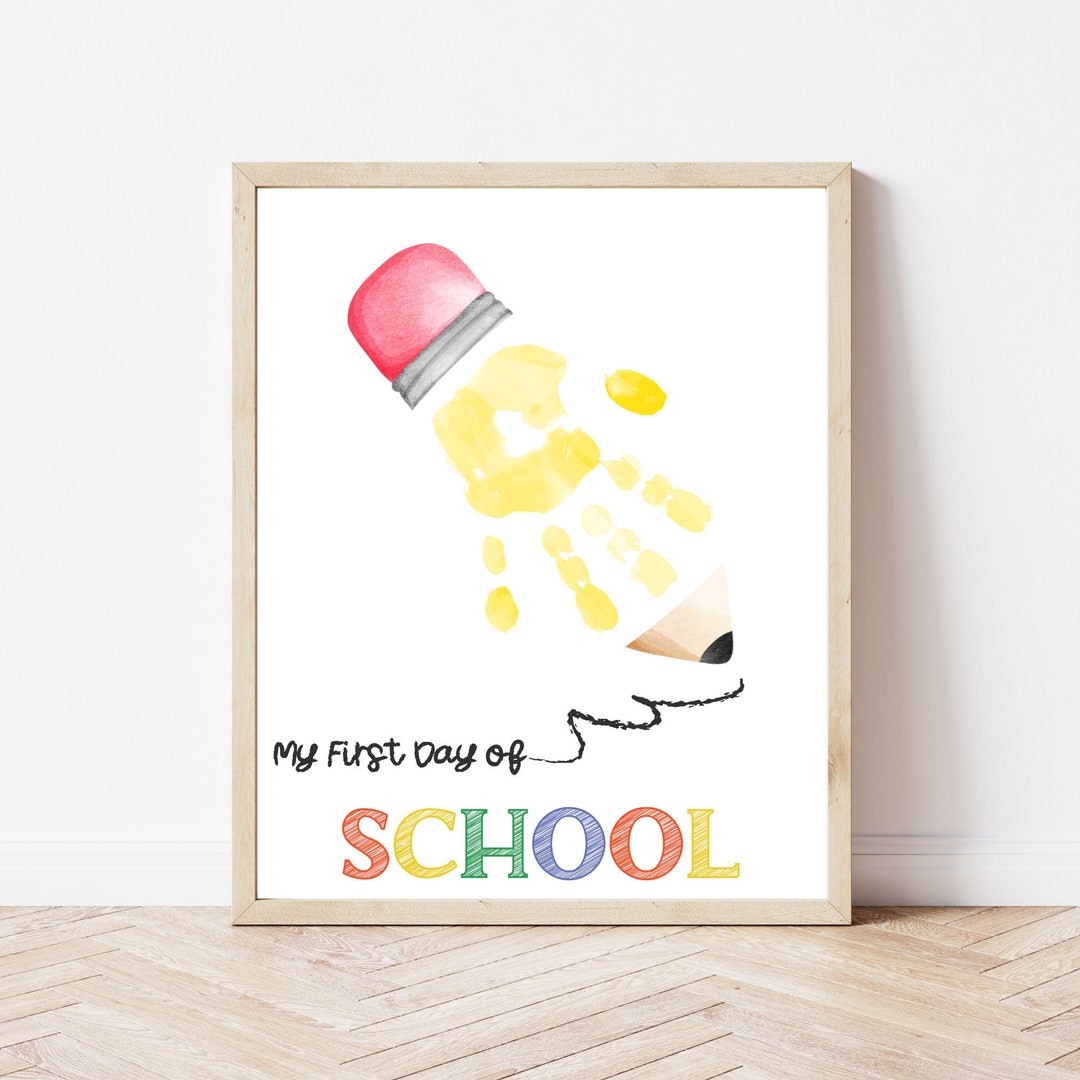 First Day of School Handprint Craft, Back to School Handprint Art ...