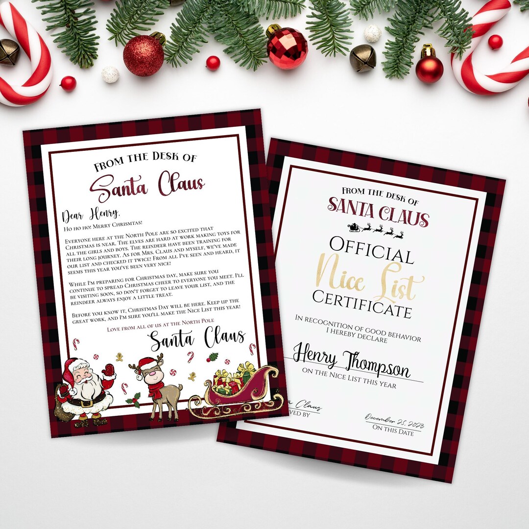 Letter From Santa, Santa Letters, Editable Letter From Santa Claus ...