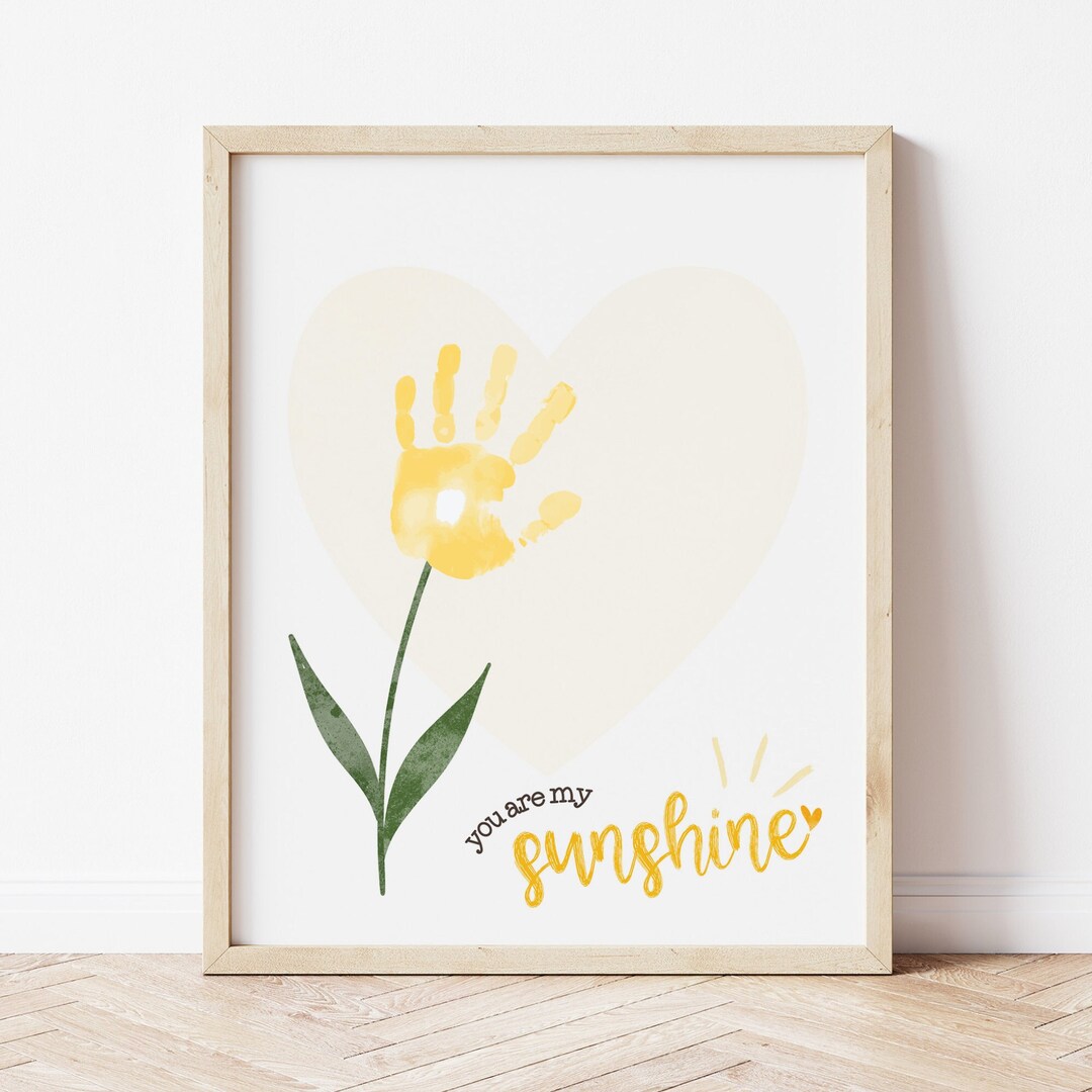 You Are My Sunshine Handprint Art, Mothers Day Handprint, Father's Day ...