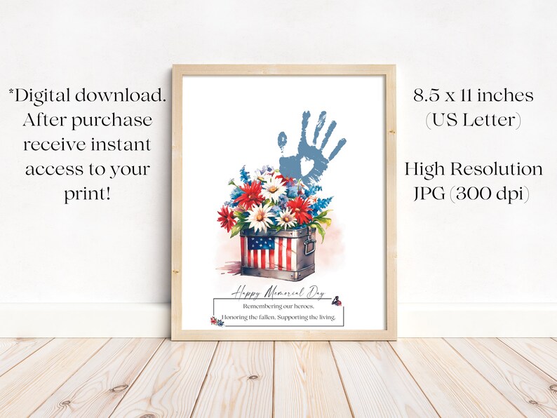 Memorial Day Handprint Art Craft for Kids Preschool Activity - Etsy