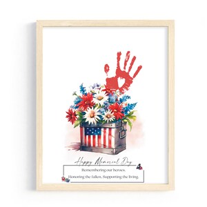 Memorial Day Handprint Art Craft for Kids, Preschool Activity for ...