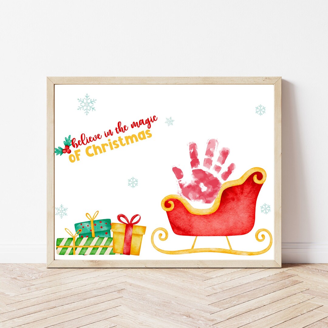 Christmas Handprint Art, Holiday Handprint Craft for Babies Toddlers ...