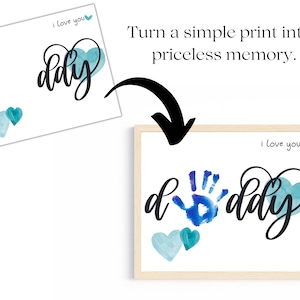 Handprint Art Printable Craft for Kids DIY Gift for Dad Birthday ...