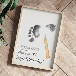 Building Memories Father's Day Handprint Art, Footprint Art, Fathers ...