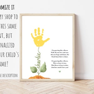 Flower Handprint Art Craft, Growing Like A Flower Poem, Mother's Day ...