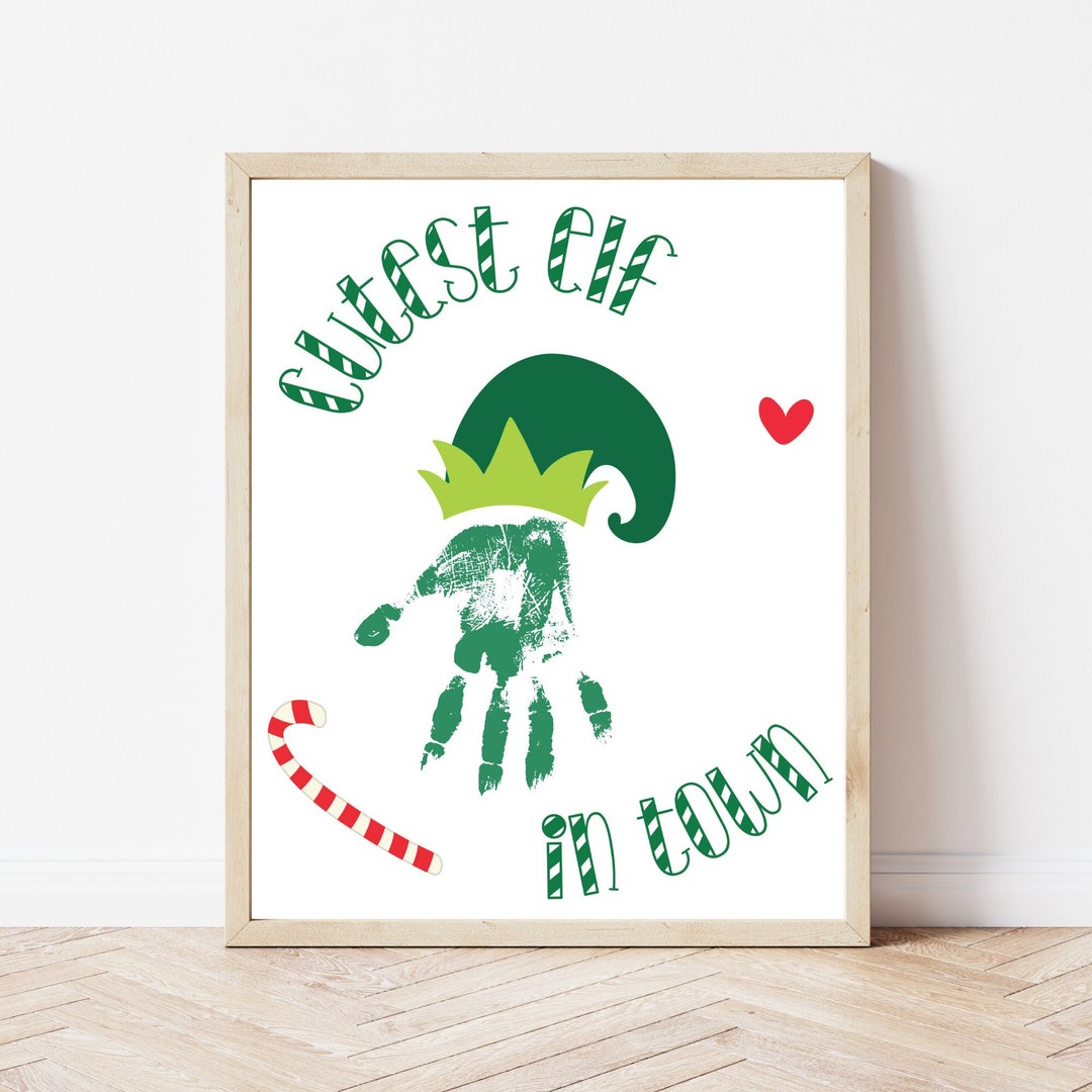 Christmas Handprint Art, Elf Handprint Craft for Babies Toddlers Kids ...