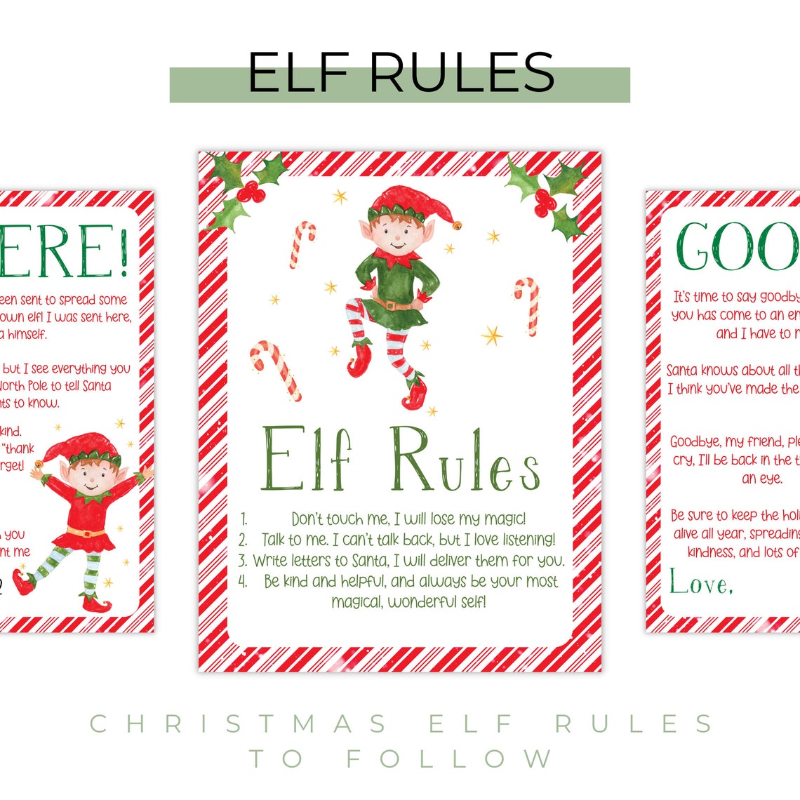 Christmas Elf Rules, Elf Arrival Letter, Kids Christmas Fun, Instant ...