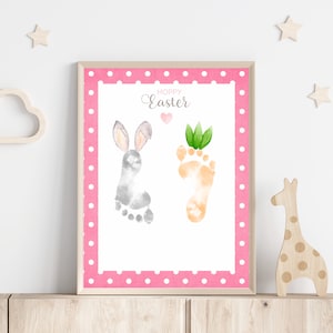 Easter Footprint Art, Bunny Footprint, Handprint Footprint Craft for ...